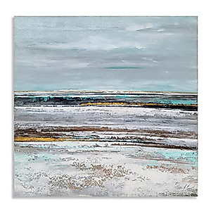 Yihui Arts Seascape Wall Art - Abstract Coastal Artwork Picture - Beach Oil Painting on Wrapped Canvas Art for Living Room Bedroom Office Decor