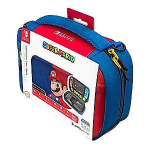 PDP Messenger Case with Removable Shoulder Strap - Holds 14 Games & Console - Compatible with Nintendo Switch/ Lite/ OLED - Power Pose Mario