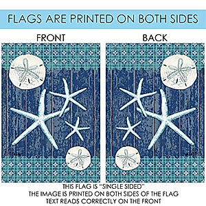 Toland Home Garden 1110256 Sand Dollars and Sea Stars summer Flag 12x18 Inch Double Sided summer Garden Flag for Outdoor House Beach Flag Yard Decoration