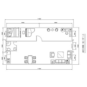 40 ft Modern 2024 Luxury Prefab Villa, Insulated Portable Expandable Container 1 Bedroom. Mobile Tiny Home with Free Electric Water Heater Tiny Backyard House, Movable, Foldable, and Expandable
