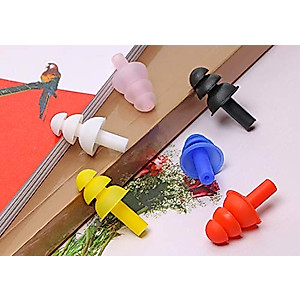 Tupalizy Reusable Soft Flexible Silicone Swimming Ear Plug Waterproof Comfortable Earplug for Sleeping, Showering, Bathing, Learning, Concerts, Airplane, Noise Reduction and Hearing Protection, 6Pairs