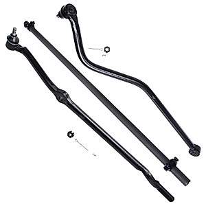 Detroit Axle - Front 13pc Suspension Kit for 91-01 Jeep Cherokee Comanche, Lower Upper Ball Joints Outer Inner Tie Rod Sway Bar Links Drag Link Track Bar Adjusting Sleeves Replacement