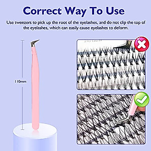 Cluster Lashes BUILOG Individual Eyelash Clusters 240Pcs 20D, False Eyelash DIY Lash Clusters Extension with Tweezer, Microbrush Stick, Mascara Wands Brush (Mix10-14mm)