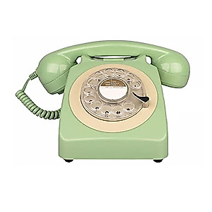 Benotek Vintage Retro Old Fashion Rotary Dial Home and Office Telephone Classic Single Line Basic Desk Phone Home Office School Hotel