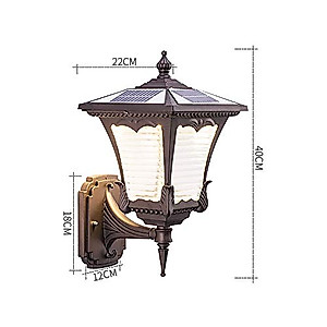 Ksainiy Led Solar Outdoor Metal Wall Lamp Modern Minimalist Villa Garden Lamp Waterproof Outdoor Solar Light Home Garden Street Light Door Light