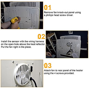 Criditpid F299201 Vent-Free Blower Fan Kit for Mr. Heater, 20,000-30,000 BTU Vent-Free Heaters (2016-present), Replacement Vent Free Wall Heater Fan Blower Accessory Kit for Mr. Heater.