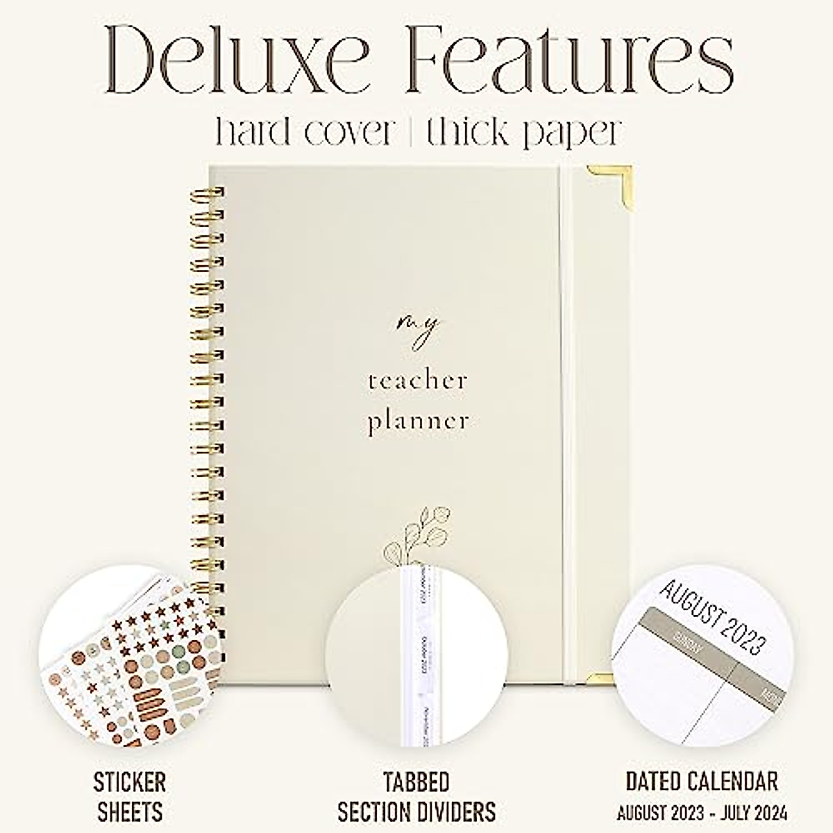 Simplified Teacher Planner For The 2023-2024 Academic School Year - Your All Incl. 8.5" x 11" Lesson Plan Book Supplies - Easily Organize Your Daily, Weekly & Monthly Classroom/Homeschool Schedule