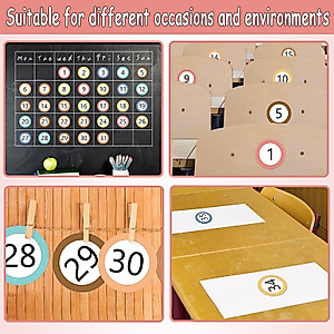 60 PCS Classroom Number Cutouts Bulletin Board Decor, Boho Educational Accent Cards with Number 0-59 and Blank Writable Cutout School Home Wall Decor for Teacher Students