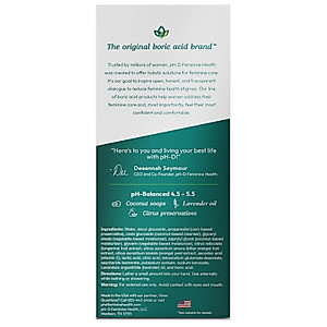 pH-D Feminine Health - Boric Acid Foam Wash - pH-Balanced, Paraben-Free, and Plant-based (Sensitive, 6 Fl Oz (Pack of 1))