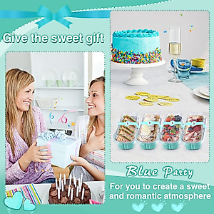 WEKIWGOT Mini Loaf Baking Pans with Lids and Spoons (50 Pack, 6.8oz), Rectangle Aluminum Cupcake Containers with Sealing Sticker, Baking Cups for Cheesecake Creme Brulee Ramekins (Pink)