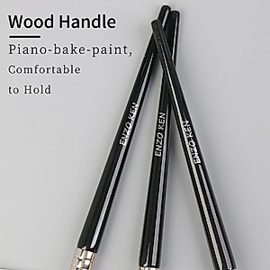 ENZO KEN Small Nose Contour Brush, Angled Concealer Brush Under Eye, Concealer Brush, Angle Concealer Brush, Small Concealer Brushes, Contour Nose Brush, Concealer Angled Brush - Black, 8M01