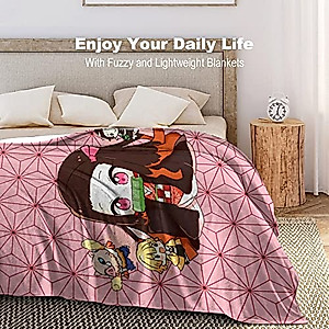 OYYFECC Anime Blanket Throw Flannel Fleece Warm Blankets Comfortable Bedding for Kids Adults Gifts Bed Sofa Living Room 50"X40"