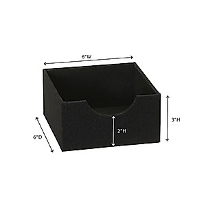Household Essentials Black Small Square Organizer Boxes for Storage | 2pc Set, 2 Count