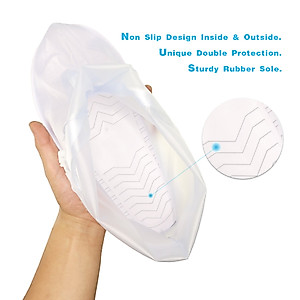 ARUNNERS Rain Cover for Shoes (White, 3XL)