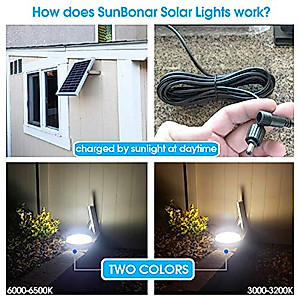 SunBonar Solar Lights Indoor Home Intelligent Solar Ceiling Light with Remote, Cool White/Warm White 1000Lumen Outdoor Solar Shed Light with ON/Off Switch for Barn, Porch, Patio, Carpot, Chicken Coop