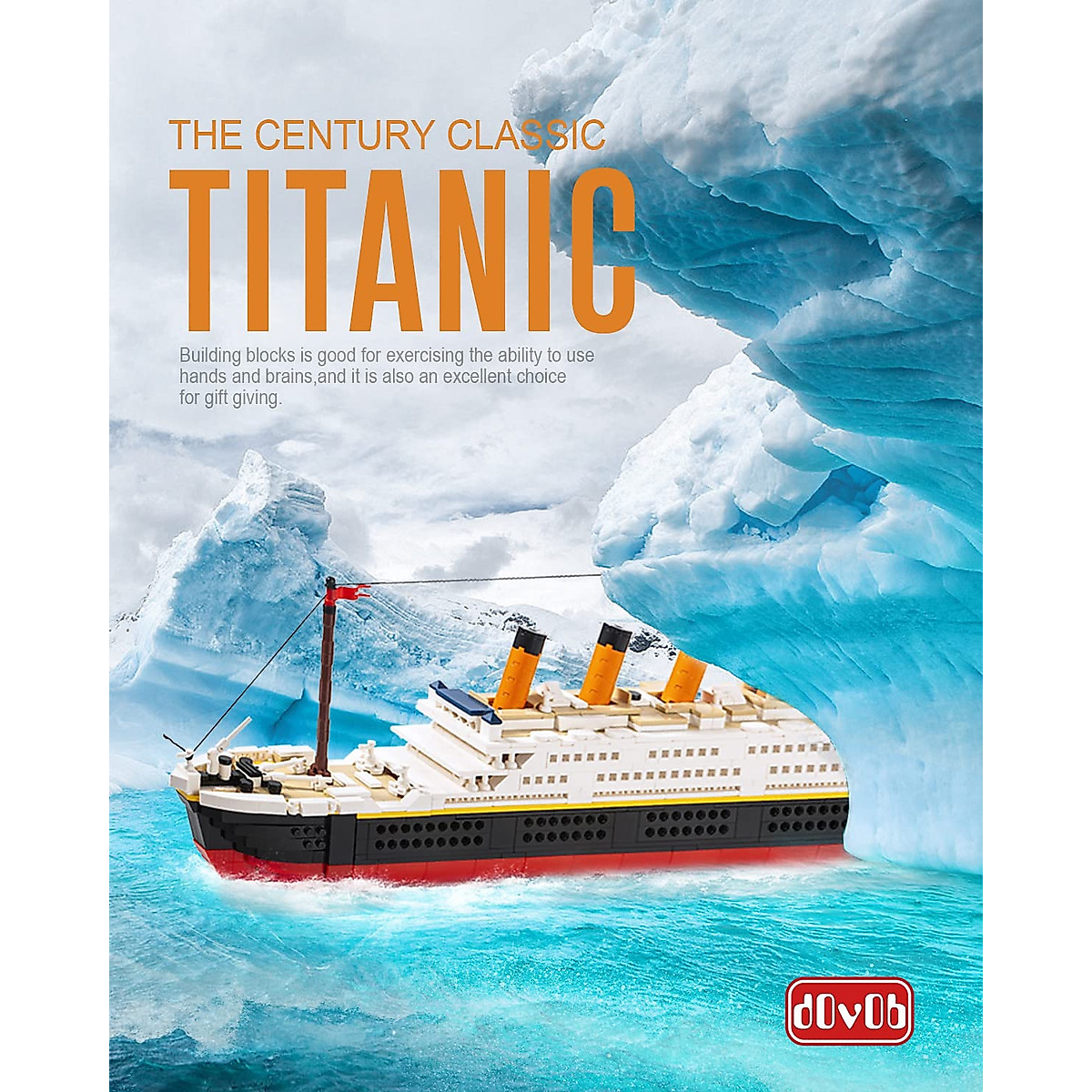 dOvOb Mini Blocks Titanic Building Set, 1288 Pieces Mini Bricks, Toys Gift for Adults and Kids