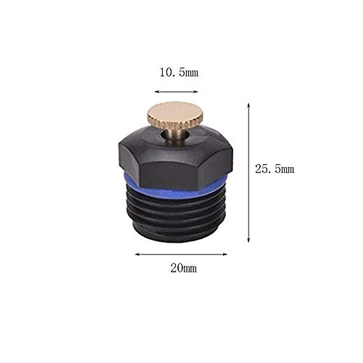 Yahpetes 9 Pcs Garden Misting Nozzles 1/2" Adjustable Garden Lawn Water Spray Misting Nozzle 360-rotating Agricultural Lawn Watering atomizing Greenhouse Spray Irrigation atomizing Micro Sprinkler