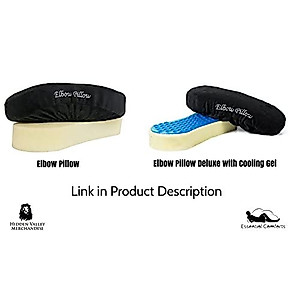 Elbow Pillow --- Jumbo Memory Foam Arm Rest Office Chair Arm Computer Pads - Universal Cushion Covers for Armrest and Elbow Relief (2 Pad Set)