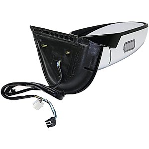 Kool Vue Driver & Passenger Side Power Heated Mirrors for Cadillac Escalade Escalade ESV 2007-2014 Power Fold With Signal Light, Memory & Puddle Lamp; Without Blind Spot Monitor Chrome
