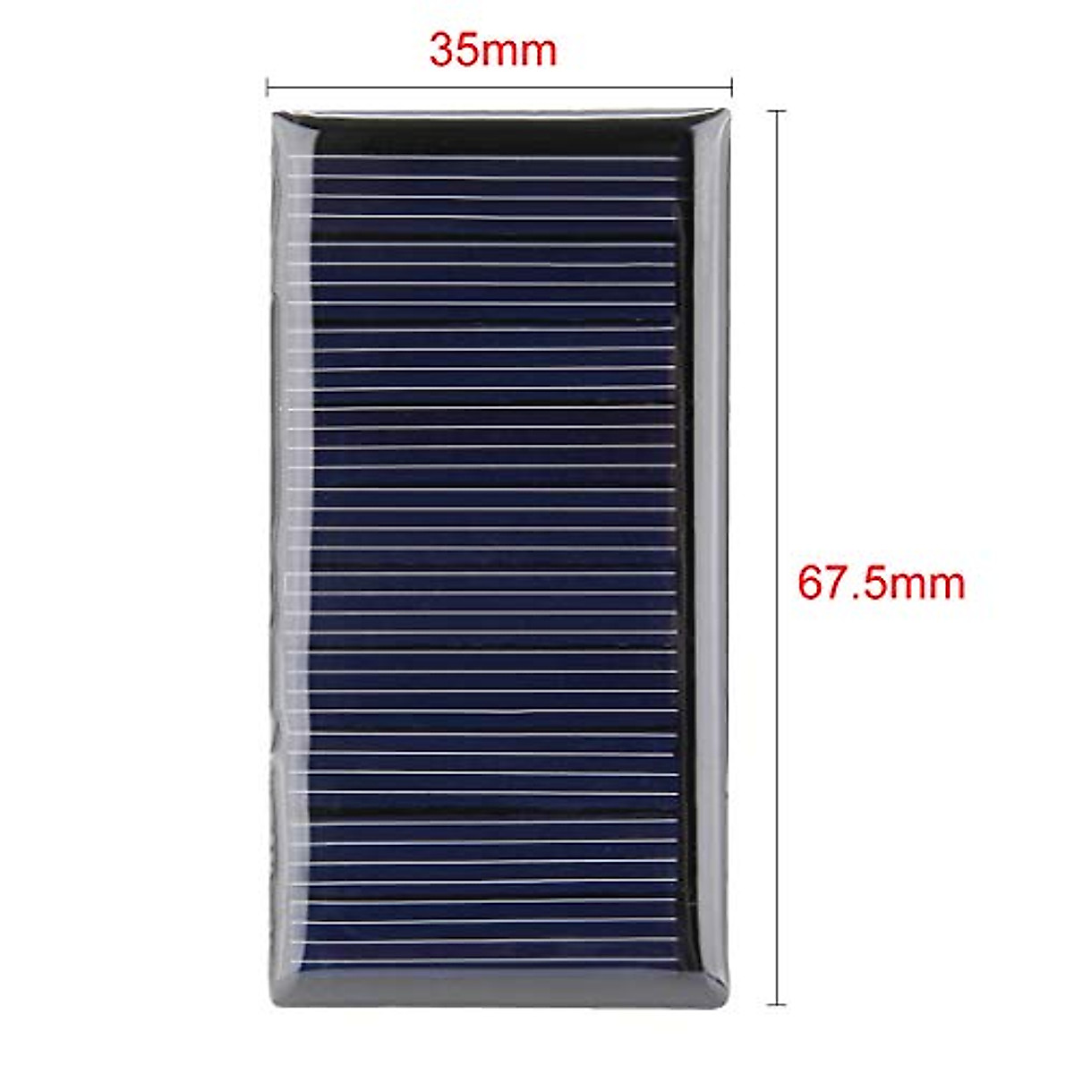 uxcell® 5Pcs 5V 60mA Poly Mini Solar Cell Panel Module DIY for Light Toys Charger 68mm x 37mm