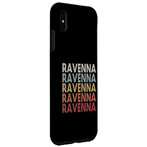 iPhone XS Max Ravenna Ohio Ravenna OH Retro Vintage Text Case