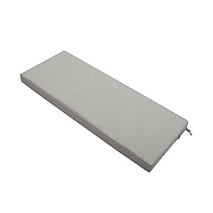 Magpie Fabrics Patio Bench Loveseat Cushion Covers (Replacement Cover only, No Insert!), Waterproof Fade Resistant Swing Cushion Slipcover with Ties(42x18x3 Inch, Warm Gray)