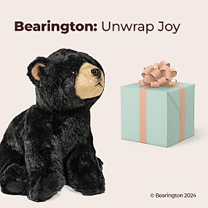 Berington Asher Plush Black Bear Stuffed Animal, 13 Inches