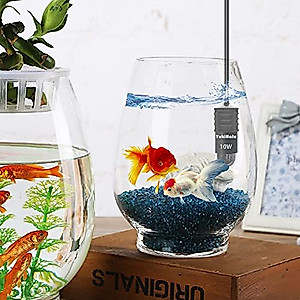 YukiHalu USB Powered Aquarium Heater, 10W/20W/30W Adjustable Mini Fish Tank Heater with External Temperature Controller, LED Display, Used for 0.5-1 Gallon Tank (10W USB)