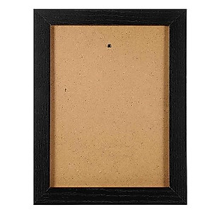 VOSAREA Home Decor Wood Picture Frame Natural Photo Frame 9x7 Inch Tabletop Wall Hanging Gifts for Prize Certificate Photo Display Prop Black Photo Frame