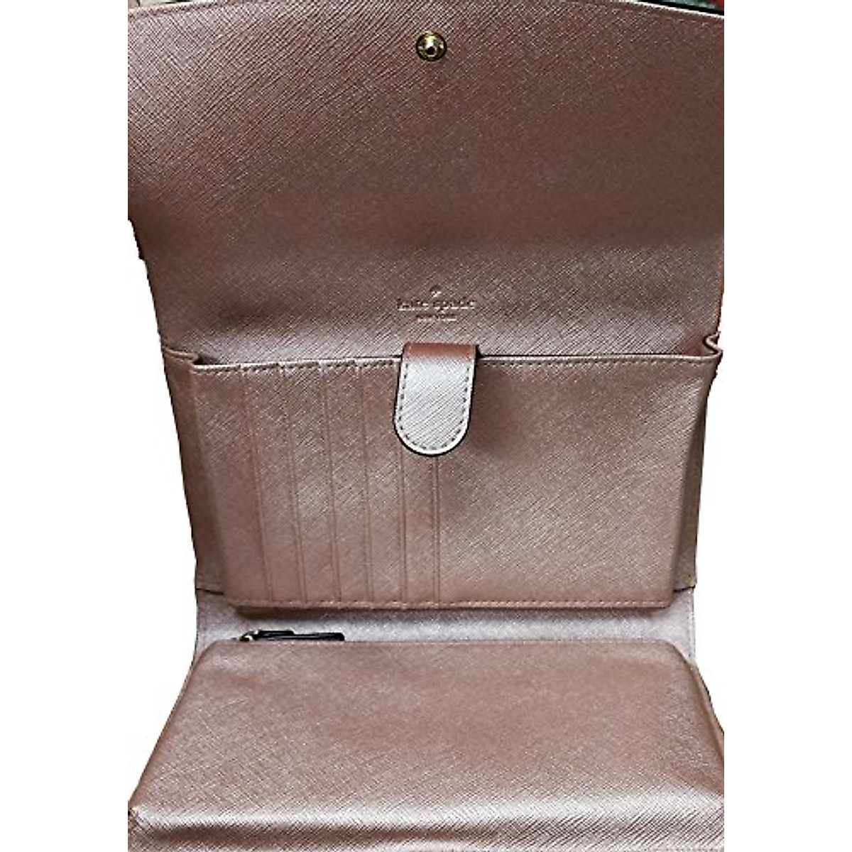 Kate Spade Laurel Way Winni Saffiano Leather Crossbody Clutch Wallet WLRU2667 Rose Gold