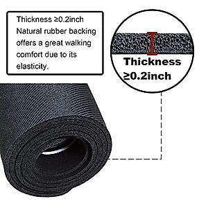 USTIDE Laundry Room Rug, Black Laundry Room Rug Runner 20x48, Non Skid Laundry Room Decor Black Area Rug, Kitchen Mat Floor Mat for Bathroom Washroom Kitchen Sink Mat