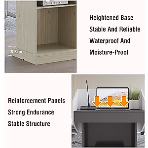 Wooden Podium Floor-Standing Pulpits with Storage Shelves and Drawers Lecterns Large Presentation Stand Speaking Lectern