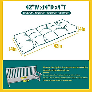 mudilun Bench Cushion,Indoor Anti-Slip Patio Seat Cushion, Kitchen Furniture Chair Cushions for Floating Windows, Rocking Chairs, Dining (42x14x4, 【Chenille】 Light Grey)