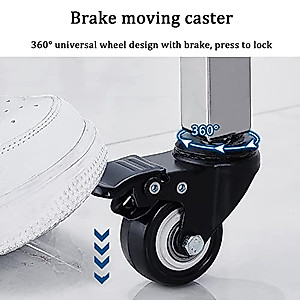 Stainless Steel mop Sink Mobile Commercial Mop Service Basin, FreeStanding Utility Tub Mop Bucket Laundry Room Slop Sink Wash Station, Home Balcony Sink Floor mop Pool,One-Click Drainage