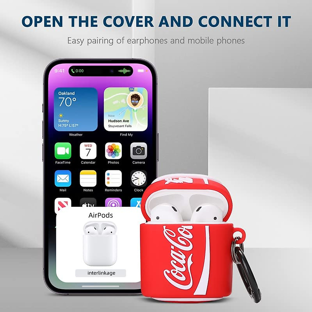 CULIPPA for AirPods 2 Case Cover for Airpods 2nd Generation Silicone Protective Case Cool Cartoon Skin Portable & Shockproof Design for Women Girls with Keychain for Apple Airpods 2/1 Charging Case