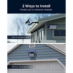 JACKYLED Solar Security Light with Motion Sensor, 1000 Lumen 48 LED, IP65 Waterproof, 3 Modes, Auto On/Off, Separate Solar Panel, Solar Dusk to Dawn Flood Lights for Outdoor Wall, Porch, Barn, Garage