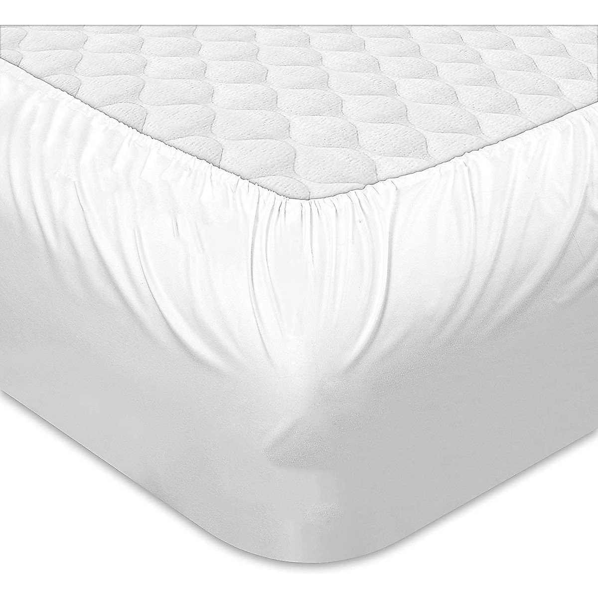 Cotton Bed Sheets 5 Piece Split Set 400 Thread Count 100% Extra Long Staple Luxurious & Hypoallergenic Bedding Hotel & Home Collection Deep Pocket 10-18 inches (Split King, White Solid)