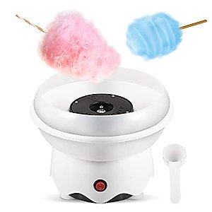 Mini Cotton Candy Machine for Kids, Includes Sugar Scoop, Sticks Cotton Candy Maker for Birthday Party, Gifts, Home Uses