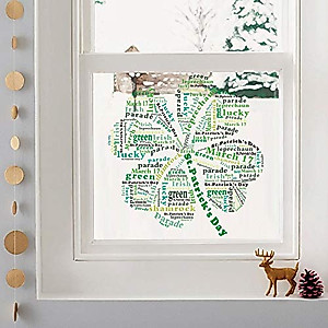 Letters Pattern St. Patrick's Day Wall Stickers Four Leaf Pants Refrigerator Sticker Door Window Combination Set Yoga Studio Lights