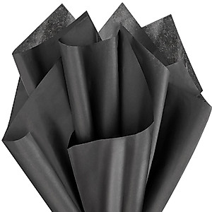 EUSOAR Black Wrapping Tissue Paper, 20x30 inches 200pcs Present Packing Tissue Paper, Tissue Paper Crafts, Tissue Paper Bulk, for DIY Crafts Decorative Tissue Paper Art Craft Birthday Party Festival