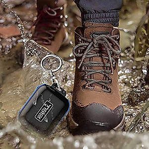 Waterproof Airpod Pro Case,Waterproof Up to 3 Feet,PC+TPU Material,Compatible Wireless Charging for Airpods Pro Case,Case Waterproof with Keychain(Opacity Black&Blue)