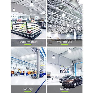 LOHAS Super Bright Light Bulbs, 250-300W Equivalent 3400LM E26 Garage LED Bulb, 5000K Daylight 30 Watt High Lumen LED Bulb w/E39 Adapter for Commercial Warehouse Workshop Factory Backyard Barn, 2 Pack