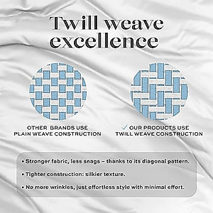 WhiteClassic White Duvet Cover Queen Size Zipper Closure - Luxury Soft Queen Duvet Cover Set 3 Piece, 1 Duvet Cover 90x90 and 2 Pillow Shams | Comforter Not Included