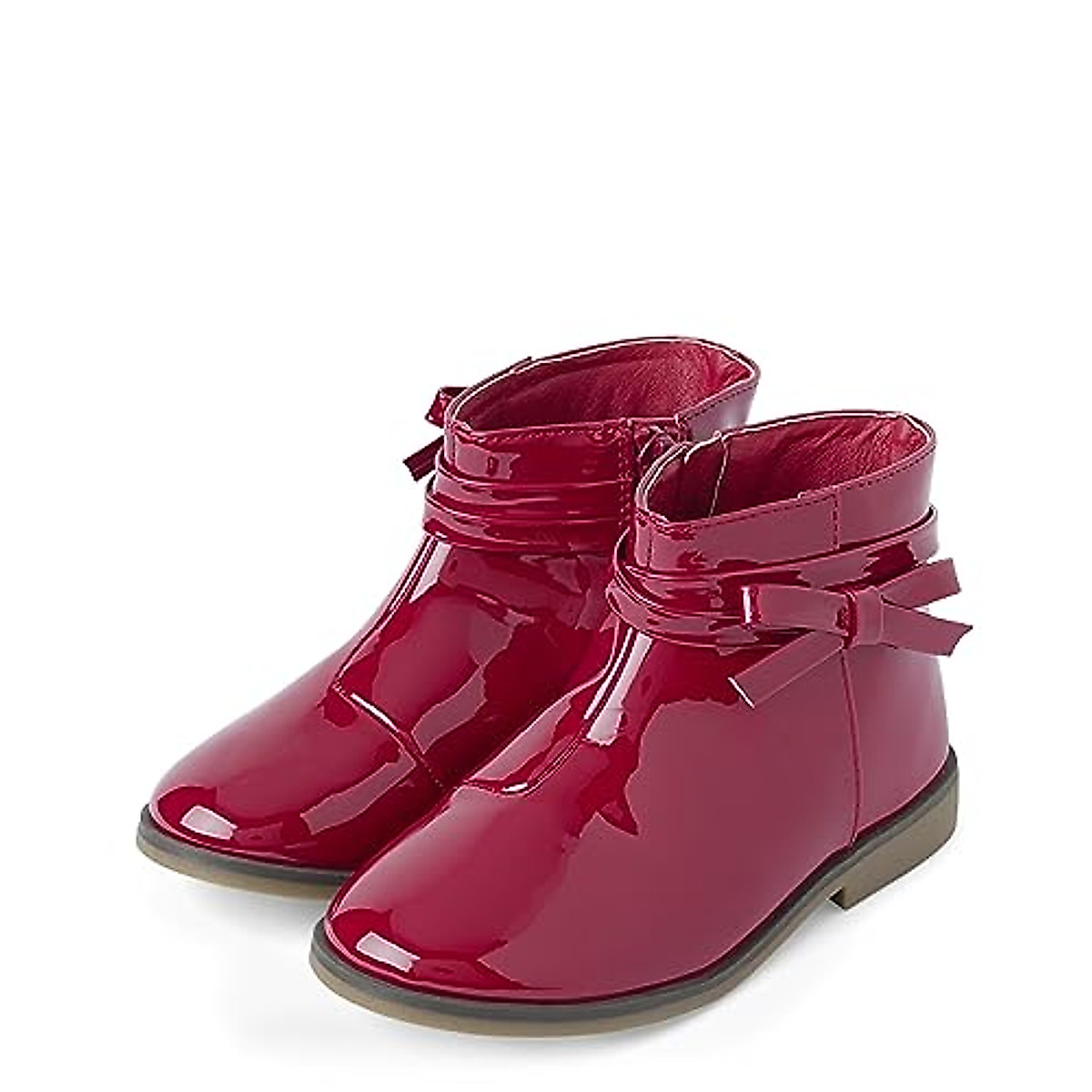 Gymboree,and Toddler Faux Leather Booties Ankle Boot,Red,Youth 1