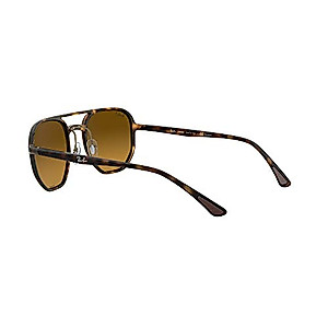 Ray-Ban Rb4321ch Chromance Hexagonal Sunglasses, Light Havana/Polarized Brown Mirrored Grey Gradient, 53 mm