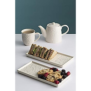 Mason Cash 2001.082 Forest 12" Serving Platter, Stoneware, Cream