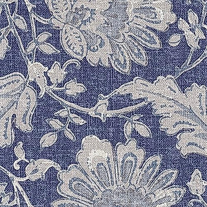 HomePop Swoop Arm Chair armchairs, Blue Floral Print