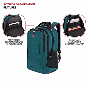 SwissGear 5668 Laptop Backpack, Green Heather, 18.25 Inches