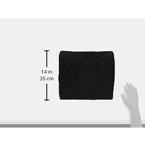 DMI Memory Foam Lumbar Pillow Support Pillow Back Support Chair Cushion with Strap for Better Posture and Easing Back Pain, Black