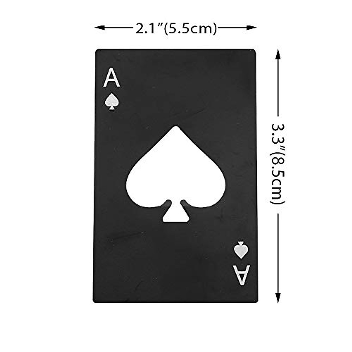 Famgee Wine Bottle Opener Stainless Steel Credit Card Size Casino Beer Bottle Opener Cap Opener for Your Wallet Wedding Party Groomsmen Bridesmaid Gifts 6 Pcs (Black)